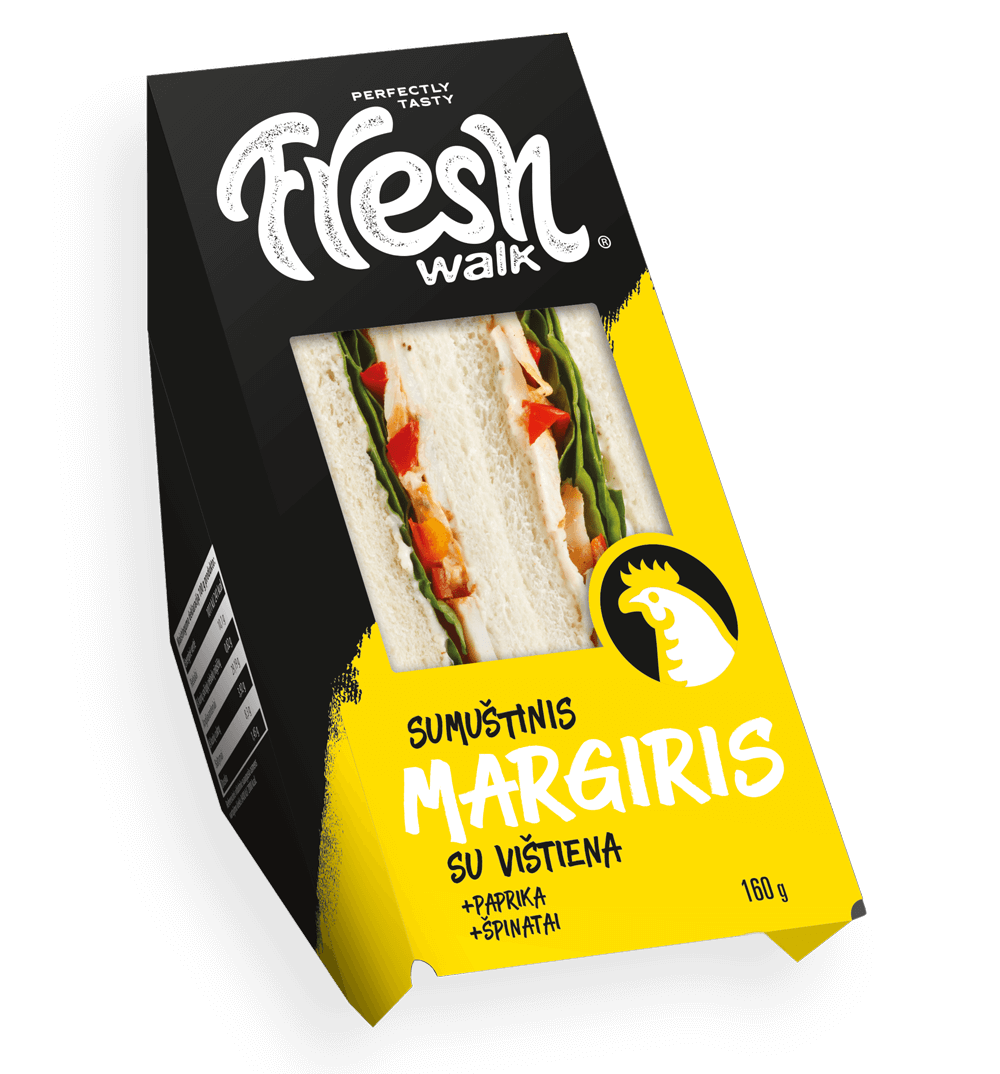 MARGIRIS sumuštinis su vištiena ir paprikomis - Fresh Walk